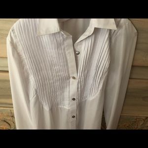 Las Pepas | Tops | Las Pepas White Button Down Longsleeve Shirt | Poshmark